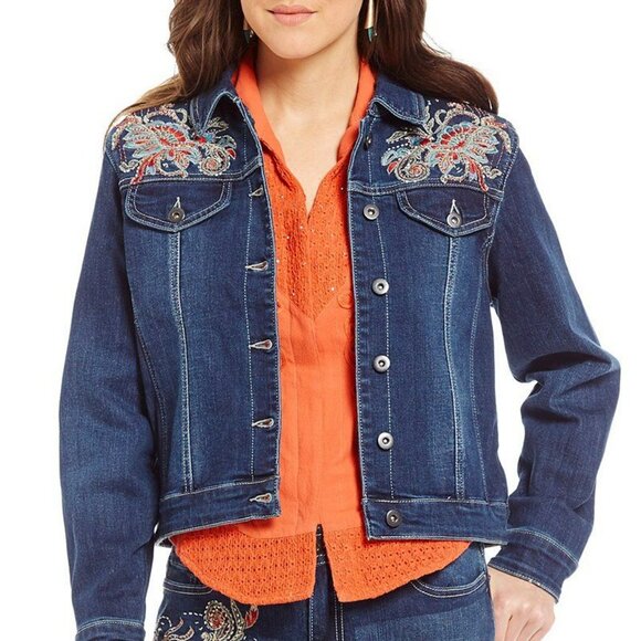 Reba | Jackets & Coats | Western Spirit Embroidered Denim Jacket | Poshmark